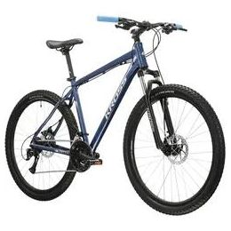 Mountainbike KROSS "KROSS Mountainbike Hardtail 27,5" Esprit 2.0 blau 21 G&auml;nge" Gr. 48, blau, schwarz, Fahrr&auml;der, 48cm, 27,5 Zoll (69,85cm) hinten: 27,5 Zoll (69,85cm)