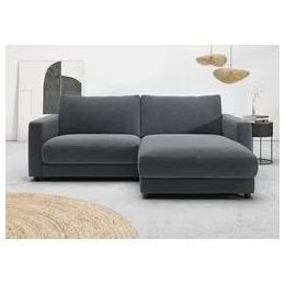 Ecksofa Home Affaire "Ecksofa Jiro, L-Form, gro&szlig;e Sitztiefe, Breite 226 cm", anthrazit, B:226cm H:85cm T:190cm, 100% Polyester, Sofas, Ecksofa, lose Sitz- & R&uuml;ckenkissen, weicher Polsteraufbau, komfortabel & modern