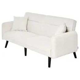 Schlafsofa Jahnke "CHILLAX LINE", sanftes wei&szlig;, B:191cm H:83cm T:84cm, Sofas, Schlafsofa, mit Relax-und Schlaffunktion, inkl. Kissen, Breite 191 cm