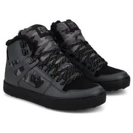 Wintersportschuh DC Shoes "Pure High-Top Wc Wnt", Herren, Gr. 10 (43), schwarz (schwarzgrau, schwarz), Obermaterial:Obermaterial: Leder [Kuh] / Futter: Textil / Au&szlig;ensohle: Gummi;, Schuhe