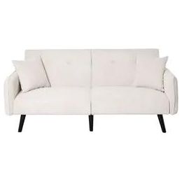 Schlafsofa Jahnke "CHILLAX DOT", sanftes wei&szlig;, B:191cm H:83cm T:84cm, Sofas, Schlafsofa, mit Relax-und Schlaffunktion, inkl. Kissen, Breite 191 cm