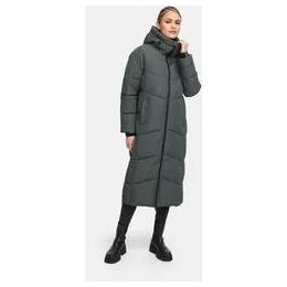 Winterjacke Marikoo "Firella", Damen, Gr. 4XL, stonegr&uuml;n, Obermaterial: 100% Polyester; Futter: 100% Polyester; Wattierung: 100% Polyester; &Auml;rmelfutter: 100% Polyester, Jacken Winterjacke, extra lange Passform und seitliche Bel&uuml;ftungs&ouml;ffnungen