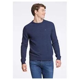Strickpullover Junk De Luxe "Strickpullover Relaxed Fit", Herren, Gr. XL, dk blau mel, Obermaterial: 80% Wolle, 20% Polyamid, Rundhals, Pullover Strickpullover