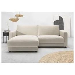 Ecksofa Home Affaire "Ecksofa Jiro, L-Form, gro&szlig;e Sitztiefe, Breite 226 cm", taupe, B:226cm H:85cm T:190cm, 100% Polyester, Sofas, Ecksofa, lose Sitz- & R&uuml;ckenkissen, weicher Polsteraufbau, komfortabel & modern