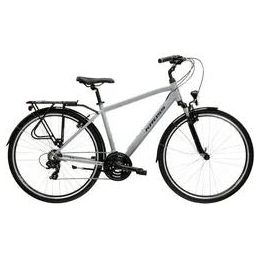 Trekkingrad KROSS "Herren-Trekkingrad 28" Trans 1.0 Grau 21 G&auml;nge" Gr. 53, grau, schwarz, Fahrr&auml;der, Herren, 53cm, 28 Zoll (71,12cm) hinten: 28 Zoll (71,12cm)