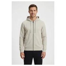 Kapuzensweatjacke BOSS ORANGE "Zetalky", Herren, Gr. 4XL, open grau070, Sweatware, Obermaterial: 100% Baumwolle, loose fit h&uuml;ftbedeckend, B&uuml;ndchen, Sweatjacken, mit K&auml;ngurutasche