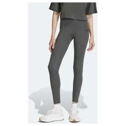 Trainingstights Adidas SPORTSWEAR "ESSENTIALS LINEAR COTTON LEGGINGS", Damen, Gr. M, N-Gr, grau six, schwarz, normal, gr., Obermaterial: 90% Baumwolle, 10% Elasthan, Hosen, aus Baumwollmaterial mit Stretchanteil, hoher Bund, ohne Verschluss