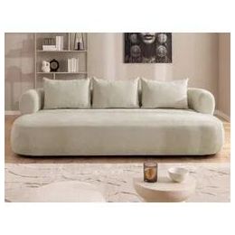 Big-Sofa Home Affaire "LUSSAC 4-Sitzer Design-Sofa mit Zierkissen, Ma&szlig;e B/T/H: 242/123/78 cm", creme, B:242cm H:78cm T:122,5cm, 100% Polyester, Sofas, Big-Sofa, hoher Sitzkomfort und modernes Design, Sofa ohne Bettfunktion