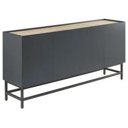 Sideboard OTTO HOME "Azly", anthrazit, B:180cm H:86cm T:41cm, Sideboards, Sideboard, pflegeleichte Melaminoberfl&auml;che, Metallgestell, ABS-Kanten