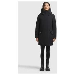Kurzmantel Khujo "DIANCE", Damen, Gr. S, schwarz, Canvas, 100% Polyester, unifarben, regular fit h&uuml;ftlang, eingesetzt elastischer Bund mit Windstopper, M&auml;ntel Kurzmantel
