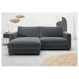 Ecksofa Home Affaire "Ecksofa Jiro, L-Form, gro&szlig;e Sitztiefe, Breite 226 cm", anthrazit, B:226cm H:85cm T:190cm, 100% Polyester, Sofas, Ecksofa, lose Sitz- & R&uuml;ckenkissen, weicher Polsteraufbau, komfortabel & modern