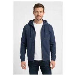 Kapuzensweatjacke BOSS ORANGE "Zetalky", Herren, Gr. 4XL, open blau464, Sweatware, Obermaterial: 100% Baumwolle, loose fit h&uuml;ftbedeckend, B&uuml;ndchen, Sweatjacken, mit K&auml;ngurutasche