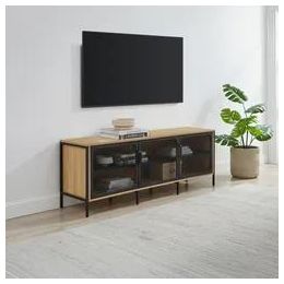 TV-Board OTTO HOME "Amance", naturfarben, B:150cm H:54cm T:36cm, MDF, Sideboards, TV-Board, mit ABS-Kanten und pulverbeschichteten Metallbeinen, Breite 150 cm