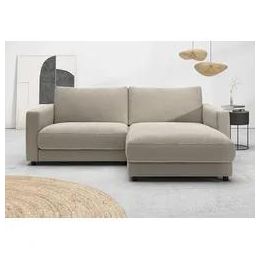 Ecksofa Home Affaire "Ecksofa Jiro, L-Form, gro&szlig;e Sitztiefe, Breite 226 cm", taupe, B:226cm H:85cm T:190cm, 85% Polyester, 15% Viskose, Sofas, Ecksofa, lose Sitz- & R&uuml;ckenkissen, weicher Polsteraufbau, komfortabel & modern