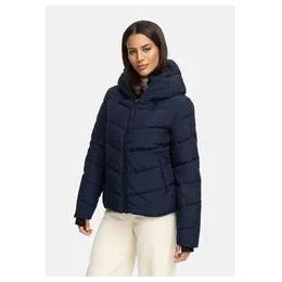 Winterjacke Marikoo "Yukanii", Damen, Gr. XXL, blau (navy), Obermaterial: 100% Polyester; Futter: 100% Polyester; Wattierung: 100% Polyester; &Auml;rmelfutter: 100% Polyester, Jacken Winterjacke, Kurze Winterjacke mit langen B&uuml;ndchen und Daumenloch