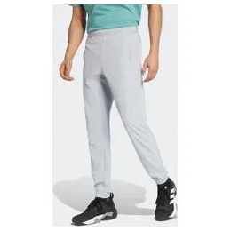 Sporthose Adidas PERFORMANCE "TECH APP S-PANT", Herren, Gr. S, N-Gr, halo silber, lime burst, normal, gr., Obermaterial: 87% Polyester, 13% Elasthan, Hosen Sporthose, mit Rei&szlig;verschlusstaschen, schnell trocknend, elastisch
