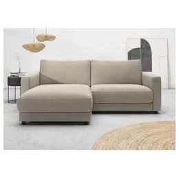 Ecksofa Home Affaire "Ecksofa Jiro, L-Form, gro&szlig;e Sitztiefe, Breite 226 cm", taupe, B:226cm H:85cm T:190cm, 85% Polyester, 15% Viskose, Sofas, Ecksofa, lose Sitz- & R&uuml;ckenkissen, weicher Polsteraufbau, komfortabel & modern