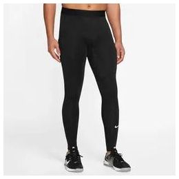 Trainingstights Nike "PRO WARM MENS TIGHTS", Herren, Gr. XL, N-Gr, schwarz-wei&szlig; (schwarz, wei&szlig;), Obermaterial: 88% Polyester, 12% Elasthan, Hosen