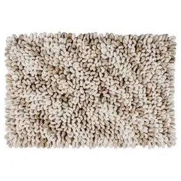 Badematte Wenko "Lerici", beige braun meliert, H:60mm, Materialmix, Badematten, Badematte, fusselfreier Badteppich, 3D-Struktur, hohe Feuchtigkeitsaufnahme