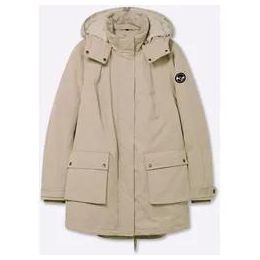 Parka sheego, Damen, Gr. 52, beige, 100% Polyester, Fellimitat:100% Polyester, Wattierung:100% Polyester, unifarben, Jacken Parka