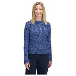 BETTY & CO Strickpullover BETTY & CO "Damen mit Struktur", Damen, Gr. 42, blau, light blau, Strick, Obermaterial: 76% Polyacryl, 12% Wolle, 9% Polyamid, 3% Mohair, l&auml;ssig geschnitten normal, Rundhals, Pullover Strickpullover