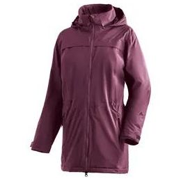 Funktionsmantel Maier Sports "Metor Coat W", Damen, Gr. 42, lila (purpurviolett), 100% Polyester, M&auml;ntel, Damen Mantel, Outdoormantel wind/wasserdicht, 4 ger&auml;umige Taschen