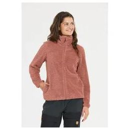 Fleecejacke WHISTLER "Matra", Damen, Gr. 38, rot (braun), 100% Polyester, unifarben, kurz, hoch geschlossener Ausschnitt, Jacken Fleecejacke, mit stilvollem Muster und kuscheligem Tragegef&uuml;hl