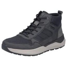 Winterboots Rieker, Herren, Gr. 43, schwarz, dunkelgrau, Lederimitat, Textil, Schuhe Winterboots, Schn&uuml;rboots, Casual High Top Sneaker mit TEX-Membran