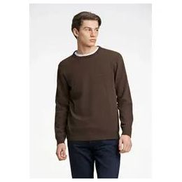 Strickpullover Junk De Luxe "Strickpullover Relaxed Fit", Herren, Gr. L, braun mel, Obermaterial: 80% Wolle, 20% Polyamid, Rundhals, Pullover Strickpullover
