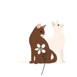Bild Komar "Loving Cats", braun (farbe bild(er): braun), B:30cm H:40cm, Holz, Papier, Bilder, Bild, Wandbild zur Dekoration - ohne Rahmen
