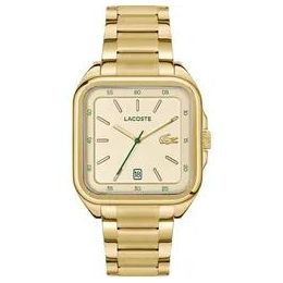 Quarzuhr Lacoste "Lacoste.12.12 UP", goldfarben, Armbanduhren, Herren, Quarzuhr, Armbanduhr, Herrenuhr, Edelstahlarmband, analog
