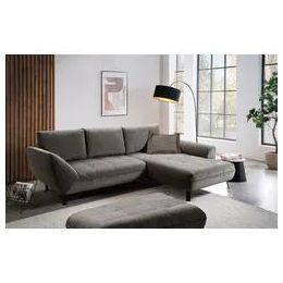 Ecksofa exxpo - SOFA FASHION "Bellini, Materialmix oder komplett Struktur, Breite 268cm, bequem", espresso, B:260cm H:92cm T:187cm, Sofas, Ecksofa, bequem und modern, Chenille-Struktur Bezug, L-Form