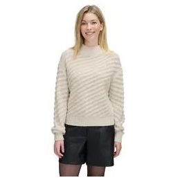 BETTY & CO Strickpullover BETTY & CO "Damen mit Struktur", Damen, Gr. 40, cream, Strick, Obermaterial: 90% Polyacryl, 10% Wolle, l&auml;ssig geschnitten normal, Pullover Strickpullover