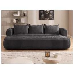 Big-Sofa Home Affaire "LUSSAC 4-Sitzer Design-Sofa mit Zierkissen, Ma&szlig;e B/T/H: 242/123/78 cm", schwarz, B:242cm H:78cm T:122,5cm, 100% Polyester, Sofas, Big-Sofa, hoher Sitzkomfort und modernes Design, Sofa ohne Bettfunktion
