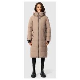 Steppjacke Marikoo "Zuraraa XVI", Damen, Gr. L, taupe grau, Obermaterial: 100% Polyester; Innenseite: 100% Polyester; Futter: 100% Polyester; Wattierung: 100% Polyester, Jacken Steppjacke, langer Winter Mantel gesteppt