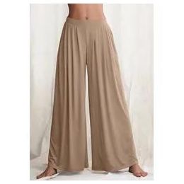 Schlupfhose Lascana "Extra Weit", Damen, Gr. 44/46, N-Gr, blau (taupe), Single Jersey, Obermaterial: 93% Polyester, 7% Elasthan, unifarben, weit lang, Hosen Schlupfhose, mit extraweit geschnittenen Beinen