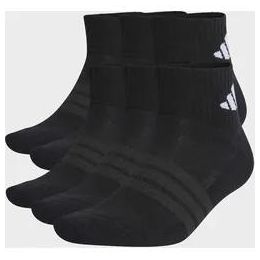 Funktionssocken Adidas PERFORMANCE "CUSHIONED ESSENTIALS ANKLE 6ER-PACK", Damen, Gr. XL (46/48), schwarz, schwarz, wei&szlig;, Obermaterial: 100% Polyamid, Socken
