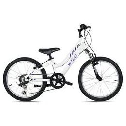 Dacapo Kinderfahrrad WYLD "Mistral Wei&szlig; 6 G&auml;nge RH 27 cm - Ab 6 Jahre" Gr. 27, wei&szlig;, schwarz, Fahrr&auml;der, Kinder, 27cm, 20 Zoll (50,80cm) hinten: 20 Zoll (50,80cm)