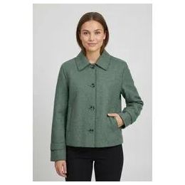 Kurzjacke Vila "VIJUICE L/S SHORT JACKET - NOOS", Damen, Gr. 40, laurel wreath, Web, Obermaterial: 80% Polyester, 10% Polyacryl, 10% Viskose, unifarben, regular fit kurz, Jacken Kurzjacke