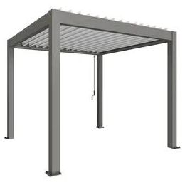 Pergola BioHort "3x3, verschiedene Farben", quarzgrau, metallic, B:312cm H:264cm T:312cm, Pergolen, ausgezeichnet mit dem Red Dot Design Award
