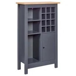 Highboard Inter Link "Nellina", anthrazit, artisan eiche nachbildung, B:76,8cm H:124,4cm T:33cm, MDF, Spanplatte, Sideboards, Highboard, Weinschrank, BxTxH: ca. 76,8 x 33 x 124,4 cm
