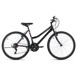 Mountainbike Dacapo "Damen-Mountainbike 26'' Nelson Schwarz 18 G&auml;nge RH 48 cm" Gr. 48, schwarz, schwarz, Fahrr&auml;der, Damen, 48cm, 26 Zoll (66,04cm) hinten: 26 Zoll (66,04cm)