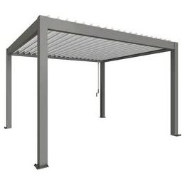 Pergola BioHort "4x3,5, verschiedene Farben", quarzgrau, metallic, B:404,5cm H:264cm T:367,5cm, Pergolen, ausgezeichnet mit dem Red Dot Design Award