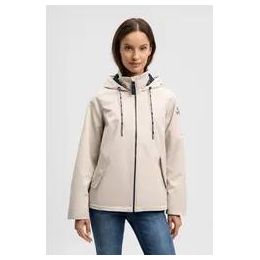 Outdoorjacke SOCCX, Damen, Gr. S, old sand, Web, Material: 100% Polyester, Futter: 100% Polyester, bedruckt, bestickt, regular fit normal, eingesetzt Rippb&uuml;ndchen, Jacken Outdoorjacke, mit verstellbarem Gummizug im Saum