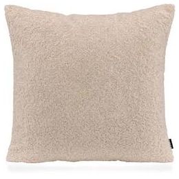 HOCK Dekokissen H.O.C.K. "Fino", beige (beige, natur, unifarben), B:45cm H:10cm L:45cm, Polyester, Dekokissen_Sitzkissen_Kissenh&uuml;llen, Kissenh&uuml;lle mit F&uuml;llung, 1 St&uuml;ck