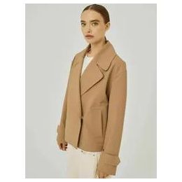 Outdoorjacke NORR "NORR Jacket Eluna", Damen, Gr. 34, warm beige, Obermaterial: 76% Polyester, 19% Viskose, 5% Elasthan, Jacken Outdoorjacke