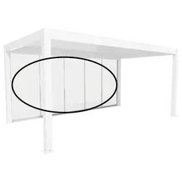 Glasschiebet&uuml;r BioHort "Klarglas Gr. 5,5 m f&uuml;r Pergola, verschiedene Farben", wei&szlig;, B:512,5cm H:234,9cm, Glas, Stahl, T&uuml;ren, 512,5x 234,9 cm, Glaselemente aus 10 mm ESG