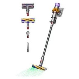 Dyson Akku-Hand-und Stielstaubsauger "Dyson V15 Detect Absolute Nickel/Gelb", nickel, gelb, B:26,6cm H:126cm T:25cm, Akkusauger, 240 Airwatt Saugkraft, Stauberkennungssensor, Topseller