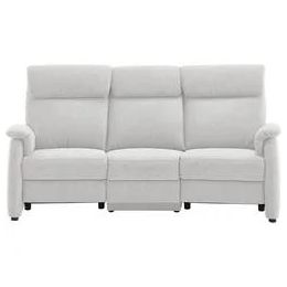 3-Sitzer Home Affaire "Turin Sofa mit elektrischer Relaxfunktion, Breite 226 cm", light, grau, B:226cm H:107cm T:97cm, 94% Polyester, 6% Nylon, Sofas, inkl. Tisch, USB & Steckdose, Federkern & pflegeleichtem Bezug