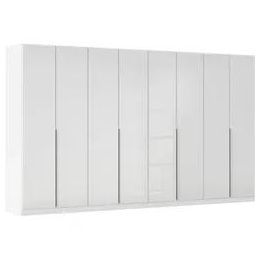 Dreht&uuml;renschrank OTTO HOME "Kleiderschrank Kleiderschr&auml;nke Schrank Garderobe AGORDO mit Glasfront", alpinwei&szlig;, glas kristallwei&szlig;, B:360cm H:210cm T:54cm, Holzwerkstoff, Schr&auml;nke, Dreht&uuml;renschrank, durchdachte Innenausstattung, in 8 Breiten und 2 H&ouml;hen MADE IN GERMANY